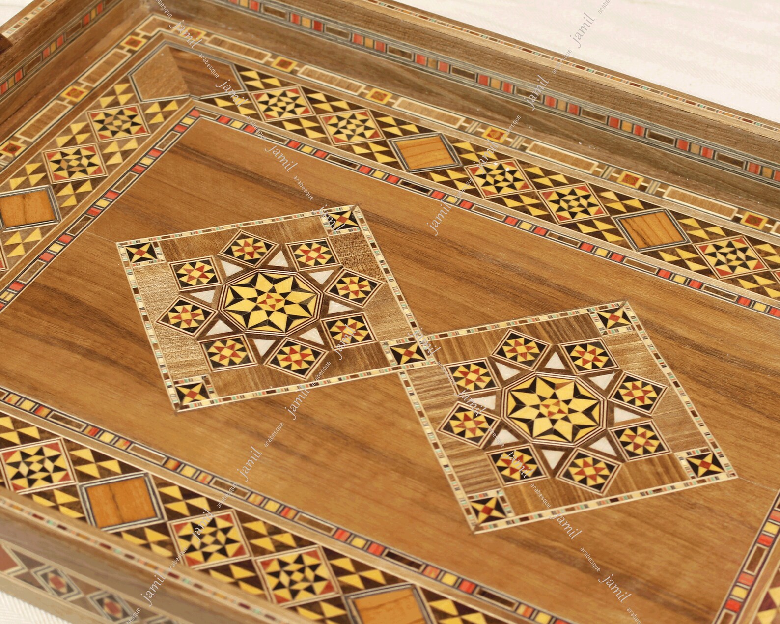 Rectangular Tray Vintage Wood and Shell Inlayhandmade Square - Etsy