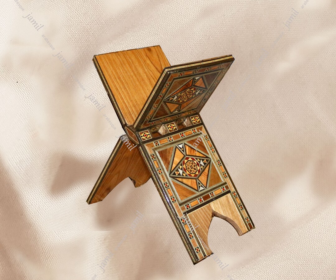 Desktop Mosaic Wooden Book Stand, Picture Stand, Bookshelf, Lectern ...