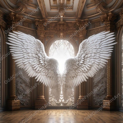 12 X Digital Backdrop Overlays White Angel Wings Digital - Etsy