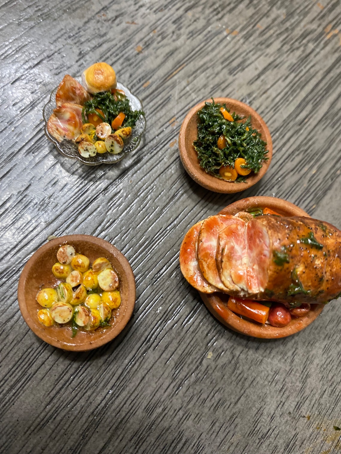 Made to Order Roast Miniature Meal Meat, Starch, Veggies, and Prepared ...