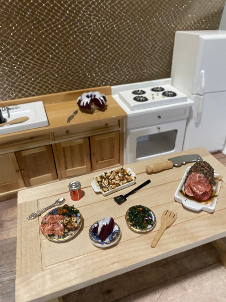 Made to Order Roast Miniature Meal Meat Starch Veggies - Etsy