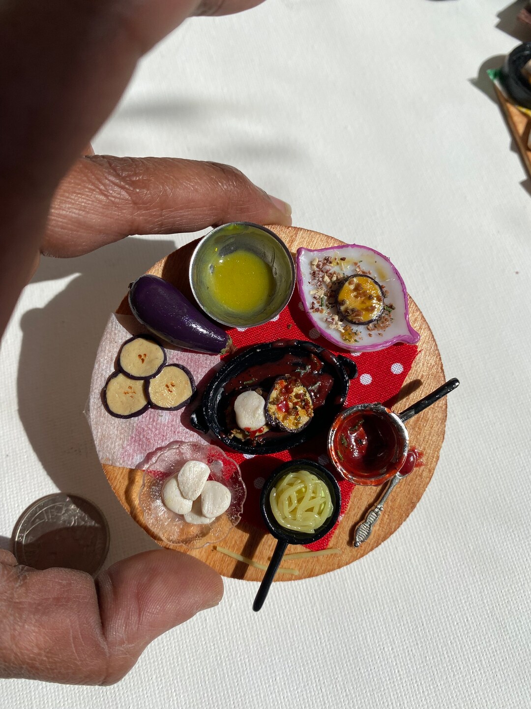 Eggplant Miniature Meal Display sides Included 1 May Request a Magnet ...