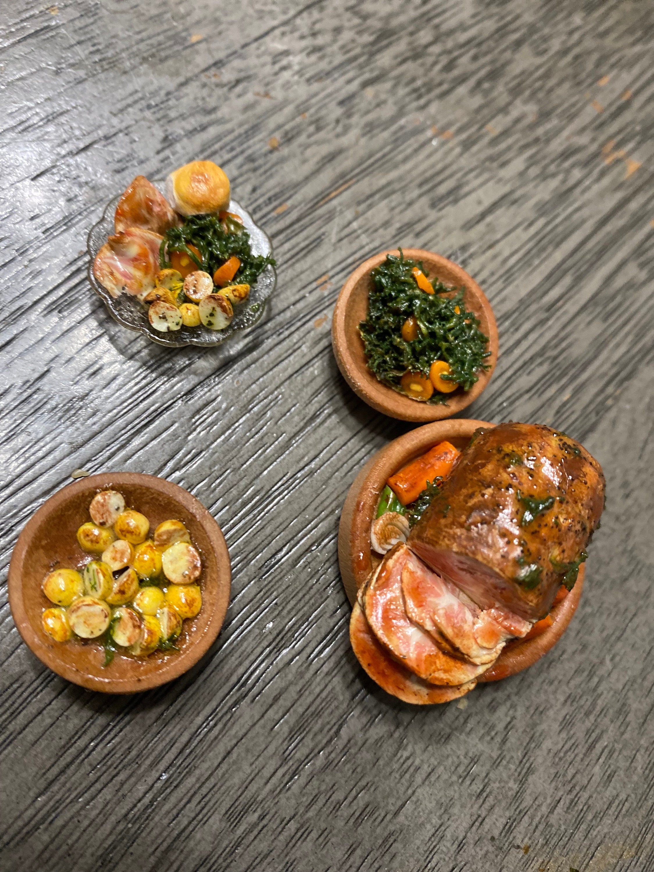 Made to Order Roast Miniature Meal Meat, Starch, Veggies, and Prepared ...