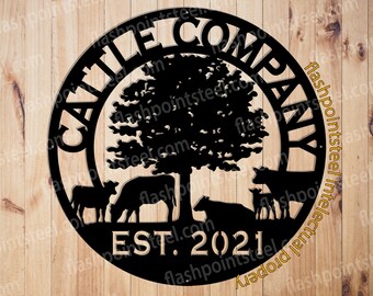 Cattle Metal Sign Custom Cow/calf Farmer Sign Personalized | Etsy