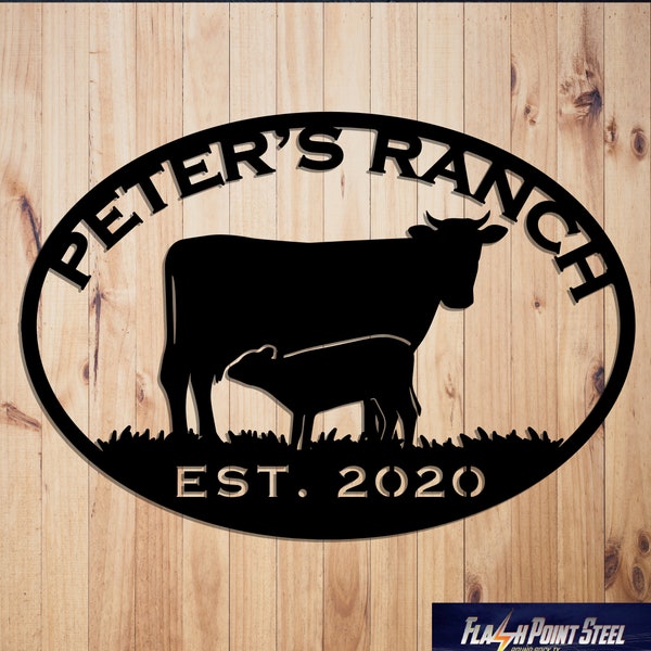 Metal Cow Sign - Etsy