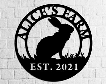 Rabbit Farm Ranch Gift Custom Personalized Sign - Etsy