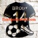 Custom Football Soccer sign number Metal wall art | Etsy