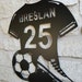 Custom Football Soccer sign number Metal wall art | Etsy