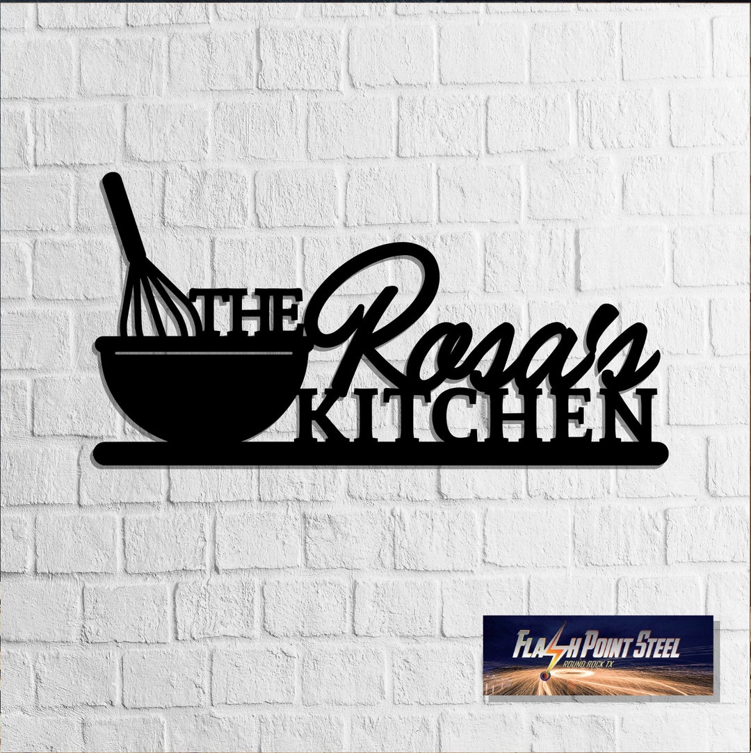 Kitchen Metal Sign, Personalized Kitchen Sign, Mothers Day, Mom Gift ...