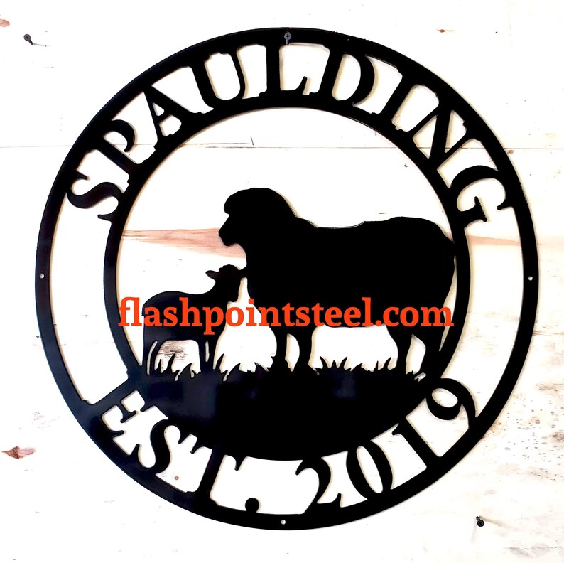Sheep Metal Sign Custom Sheep and Lamb Farmer Sign - Etsy