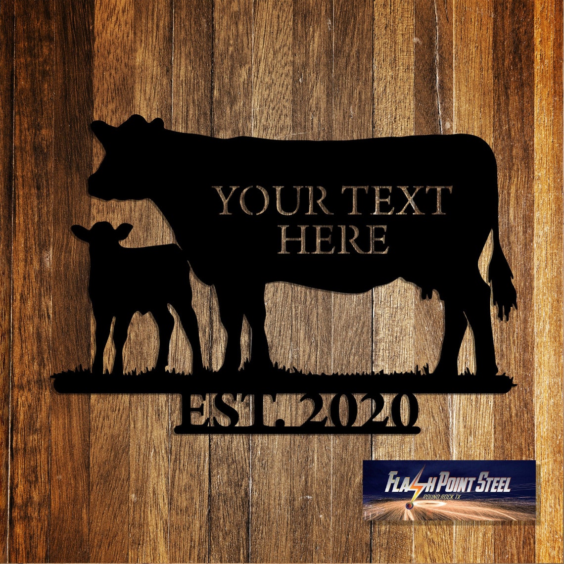 Cattle Metal Sign Custom Cow/Calf Farmer sign Personalized | Etsy