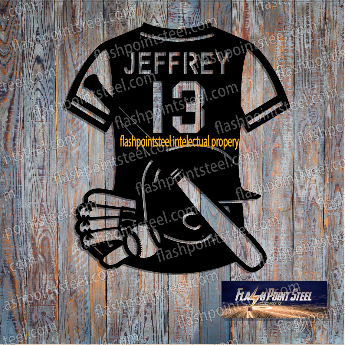 Custom Baseball Sign Number Metal Wall Art Personalized - Etsy