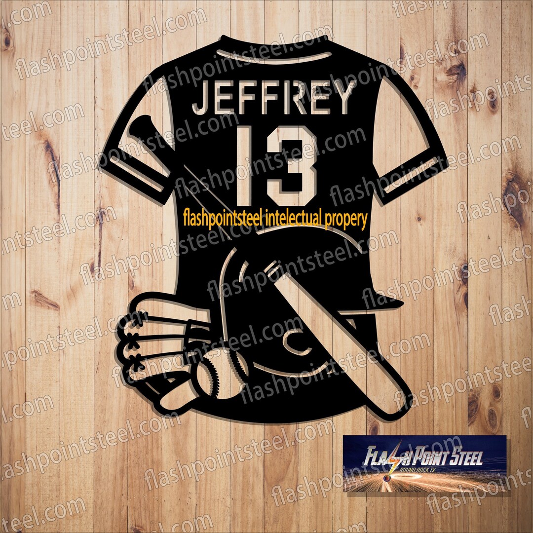 Custom Baseball Sign, Number, Metal Wall Art, Personalized Ball, Plasma ...