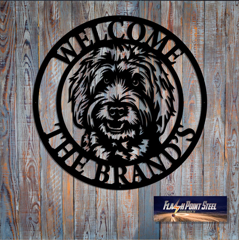 Labradoodle Dog Sign Welcome Sign Dog Entrance Sign Wall | Etsy