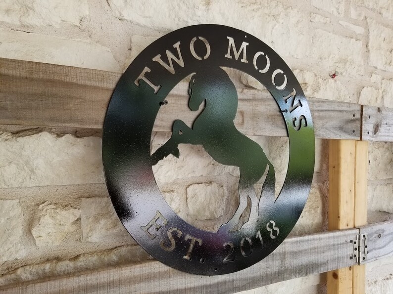 Horse Metal Sign Ranch Sign Farm Sign Mustang Shape - Etsy