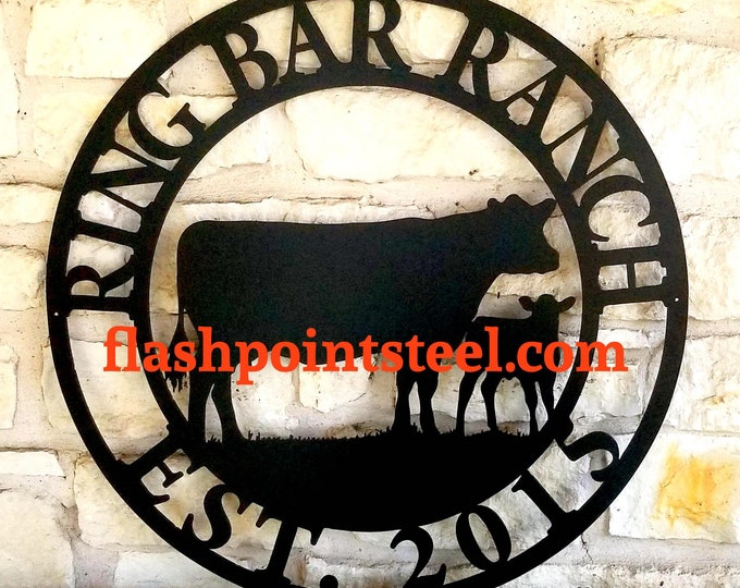 Cattle Metal Sign Custom Cow/calf Farmer Sign Personalized - Etsy