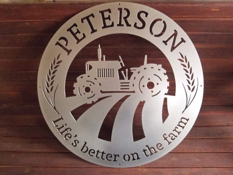 Ranch Sign Tractor Farm Farm Sign Vintage Style Wreath - Etsy