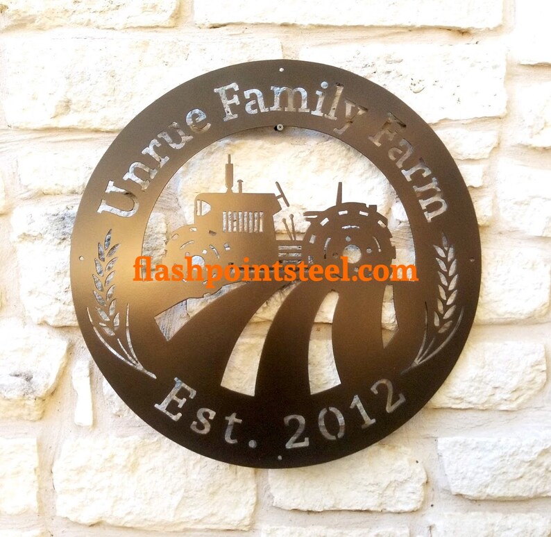 Ranch Sign Tractor Farm Farm Sign Vintage Style Wreath - Etsy