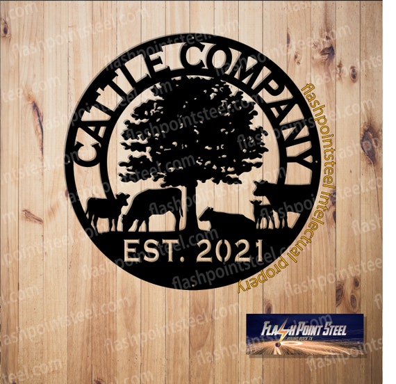 Cattle Landscape Metal Sign Custom Cow/calf Farmer Sign - Etsy