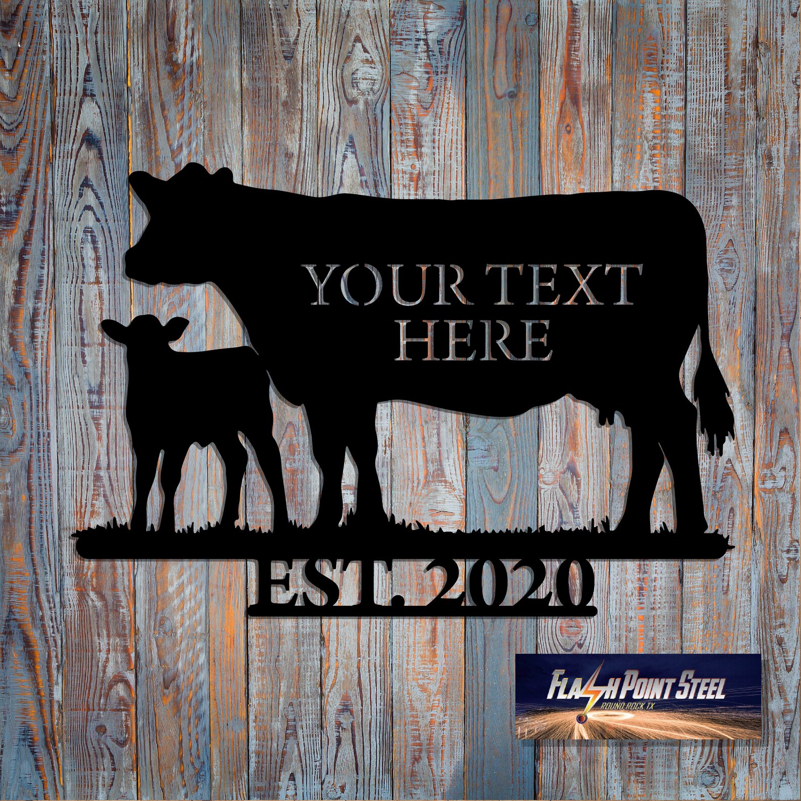 Cattle Metal Sign Custom Cow/calf Farmer Sign Personalized - Etsy