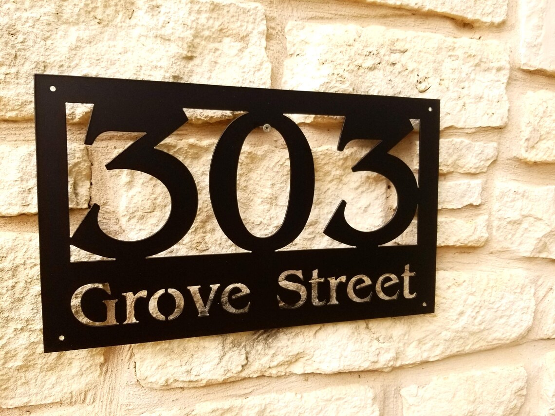 Home Address Number Address Signs Door Number Plasma Cut | Etsy