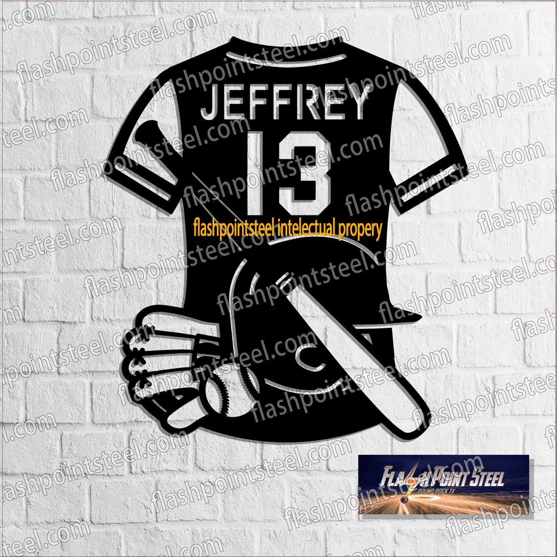 Custom Baseball Sign Number Metal Wall Art Personalized - Etsy