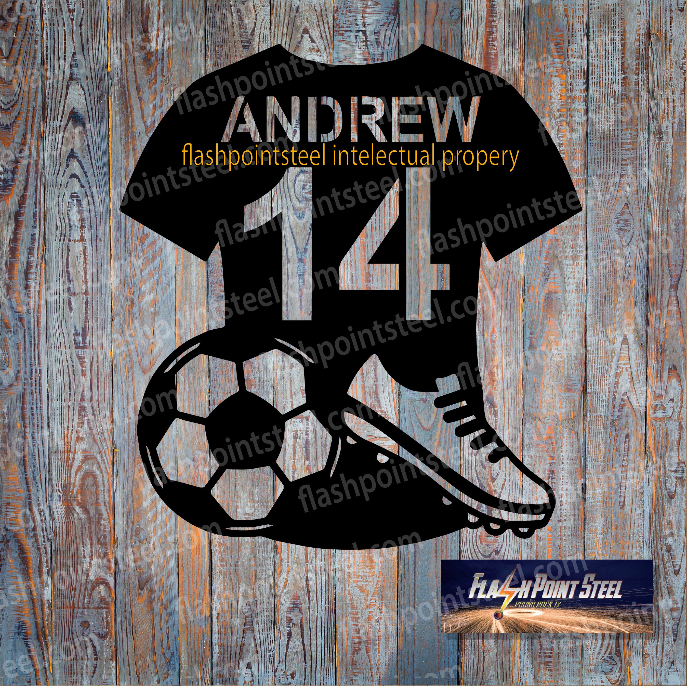 Custom Football Soccer Sign Number Metal Wall Art - Etsy
