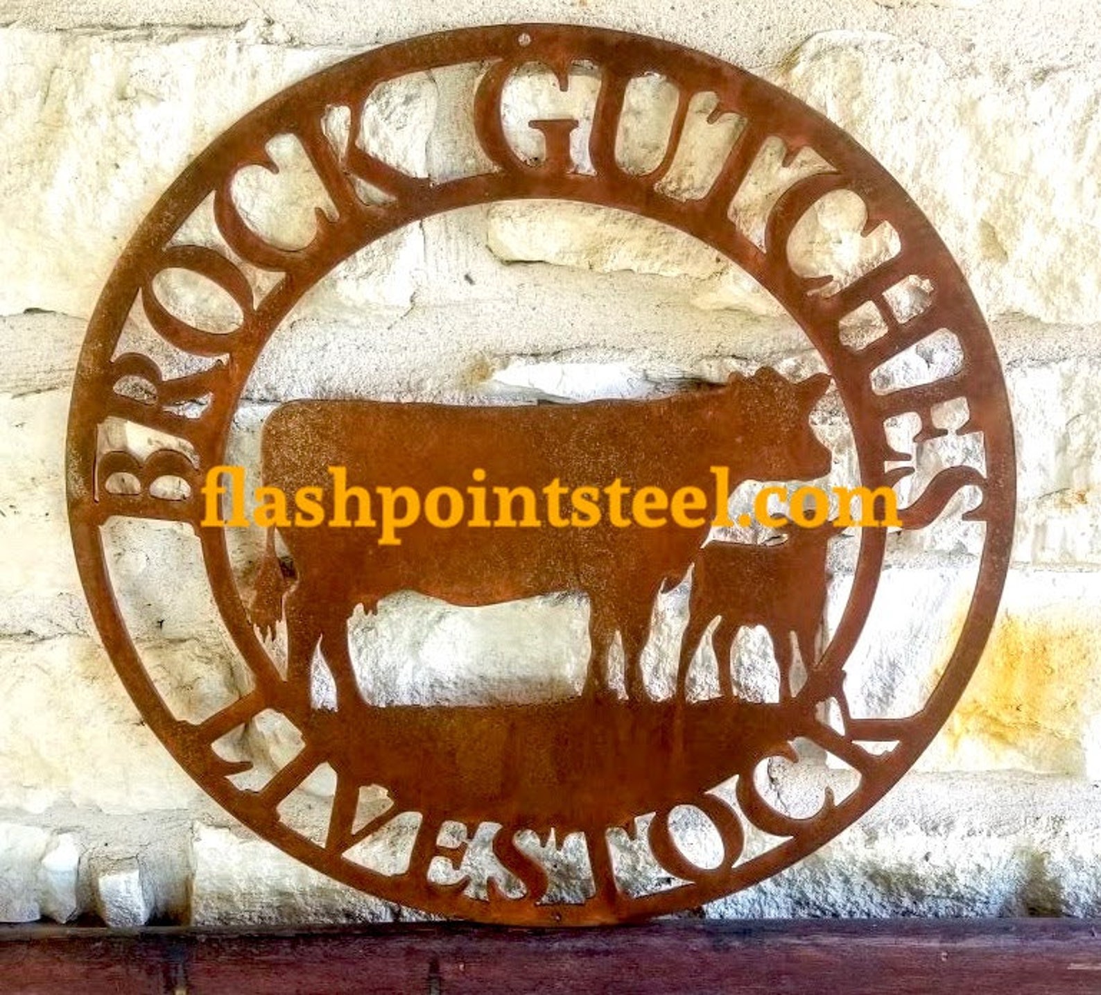 Cattle Metal Sign, Custom Cow/calf, Farmer Sign, Personalized ...