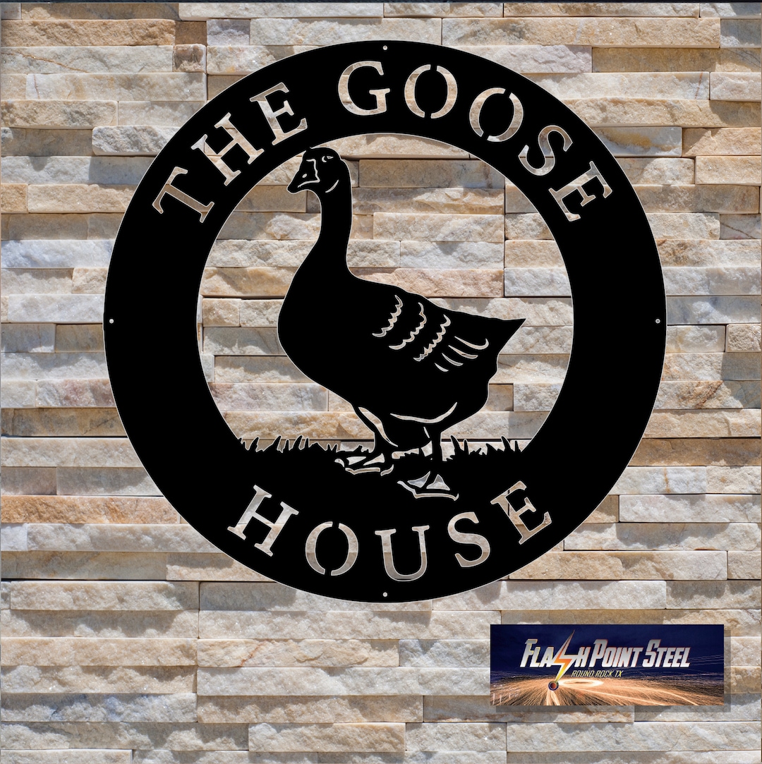 Goose Sign Custom Name Steel Art Entrance Sign Name Sign - Etsy