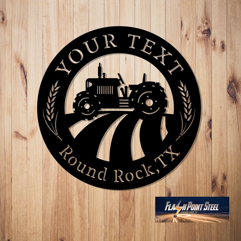 Ranch Sign Tractor Farm Farm Sign Vintage Style Wreath - Etsy