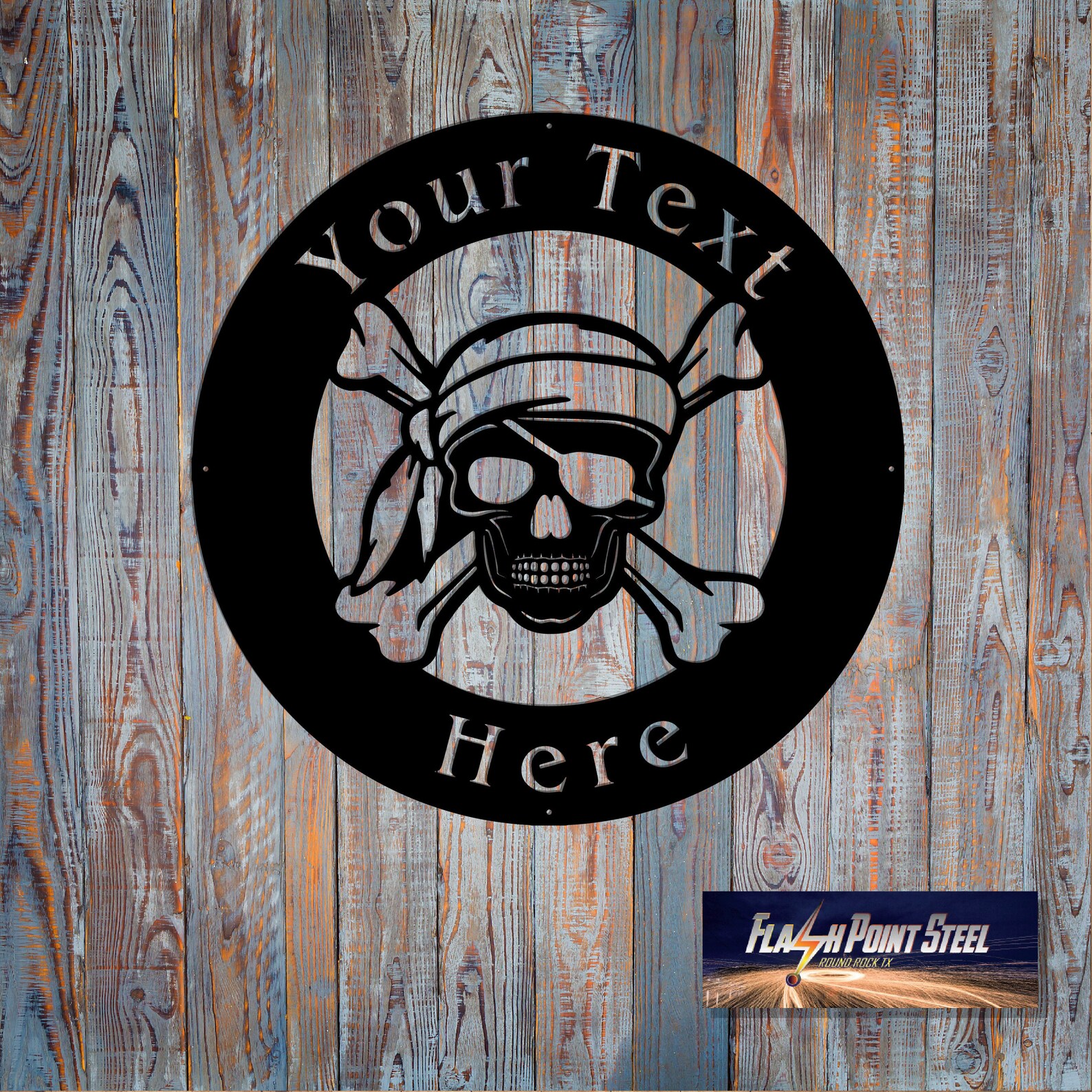 Pirate Skull Sign Crossbones Custom Name Steel Art Skull | Etsy