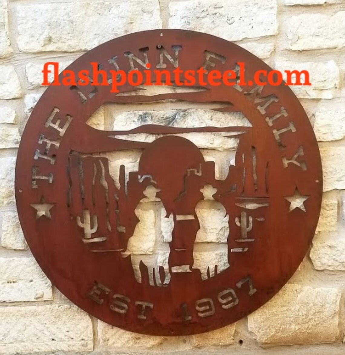 Wild West Desert Sign Cowboy Sign Steel Art Family - Etsy