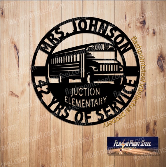 School Bus Driver SIGN Metal Art Bus Sign Retired Driver - Etsy