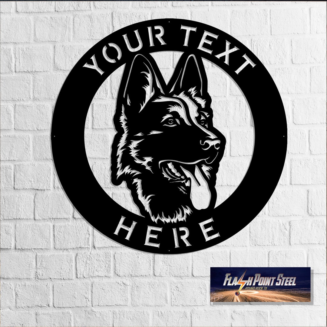 German Shepherd Sign, Dog House, Family Dog, Entrance Sign, Wall Decor ...