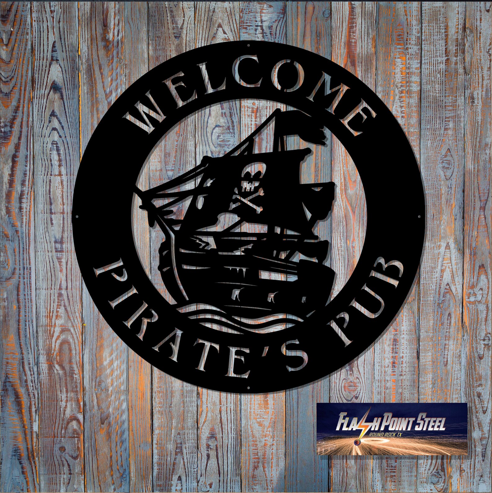 Pirate Ship Sign Metal Art Personalized Sign Wall Art - Etsy