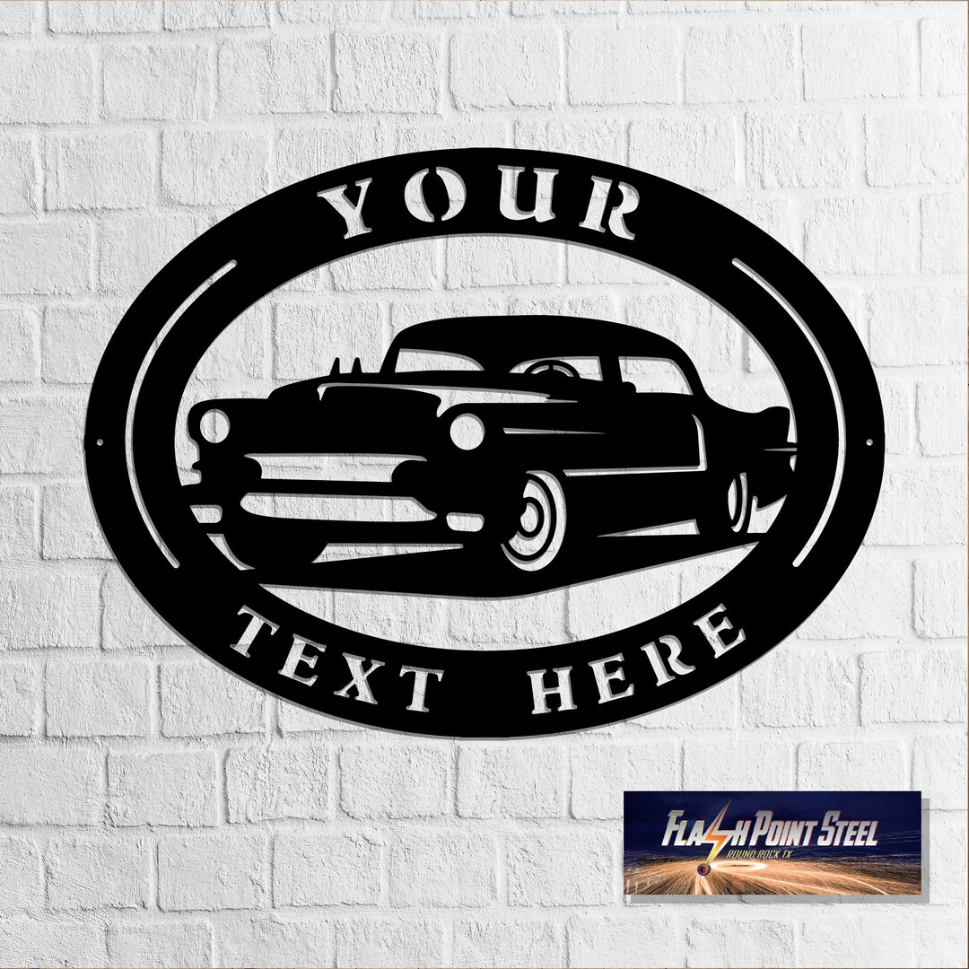 Hot Rod Sign Personalized, Steel Art, Metal Sign, Motor, Custom Metal ...