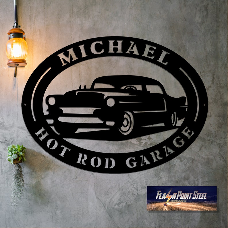 Hot Rod Sign Personalized Steel Art Metal Sign Motor - Etsy