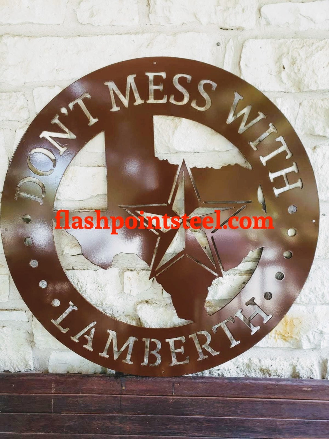 Personalized Texas Lone Star Circle Sign. CNC Plasma Cut | Etsy