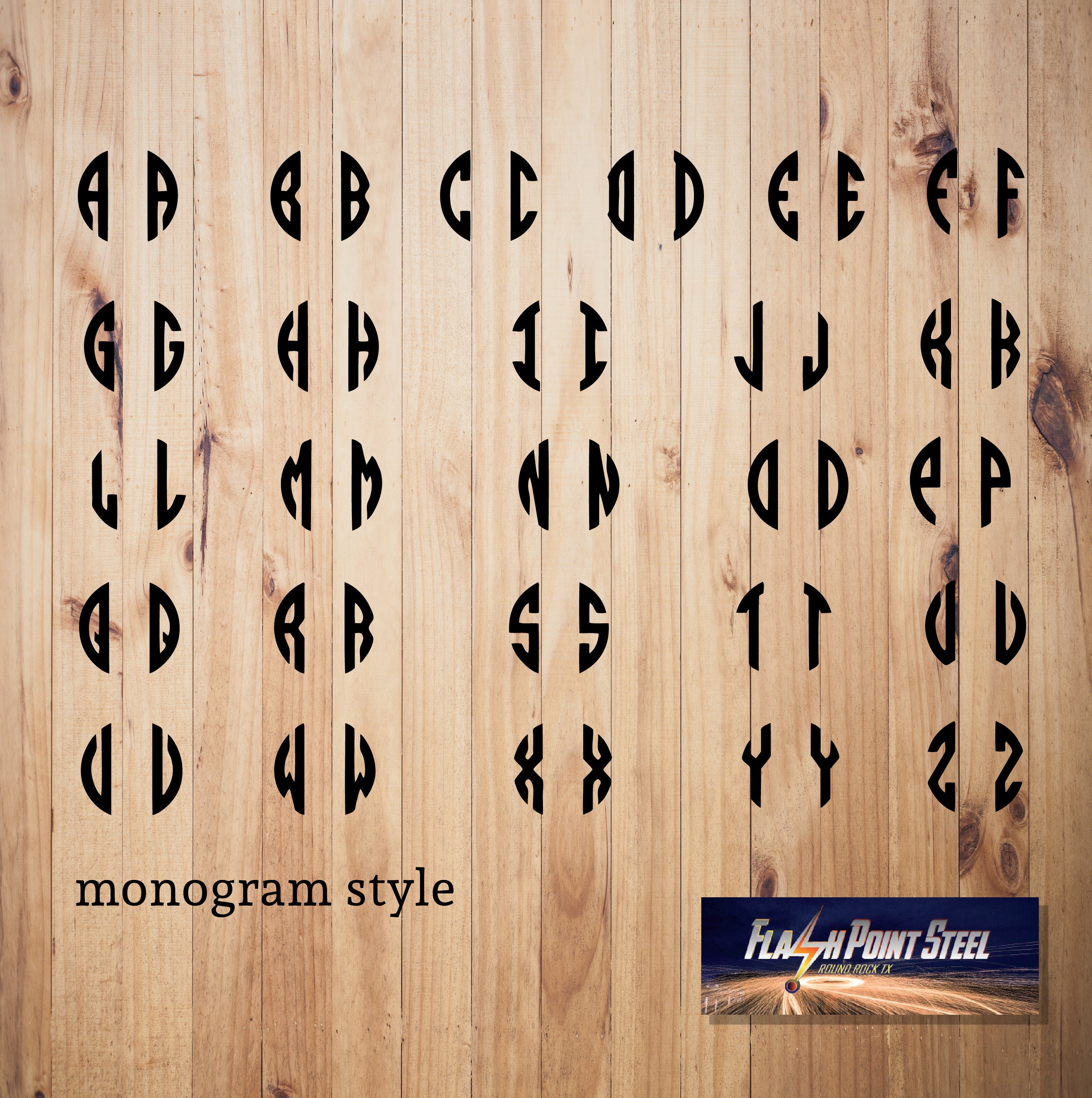 Monogram Metal Sign Ornament Sign Custom Metal Wall Art | Etsy