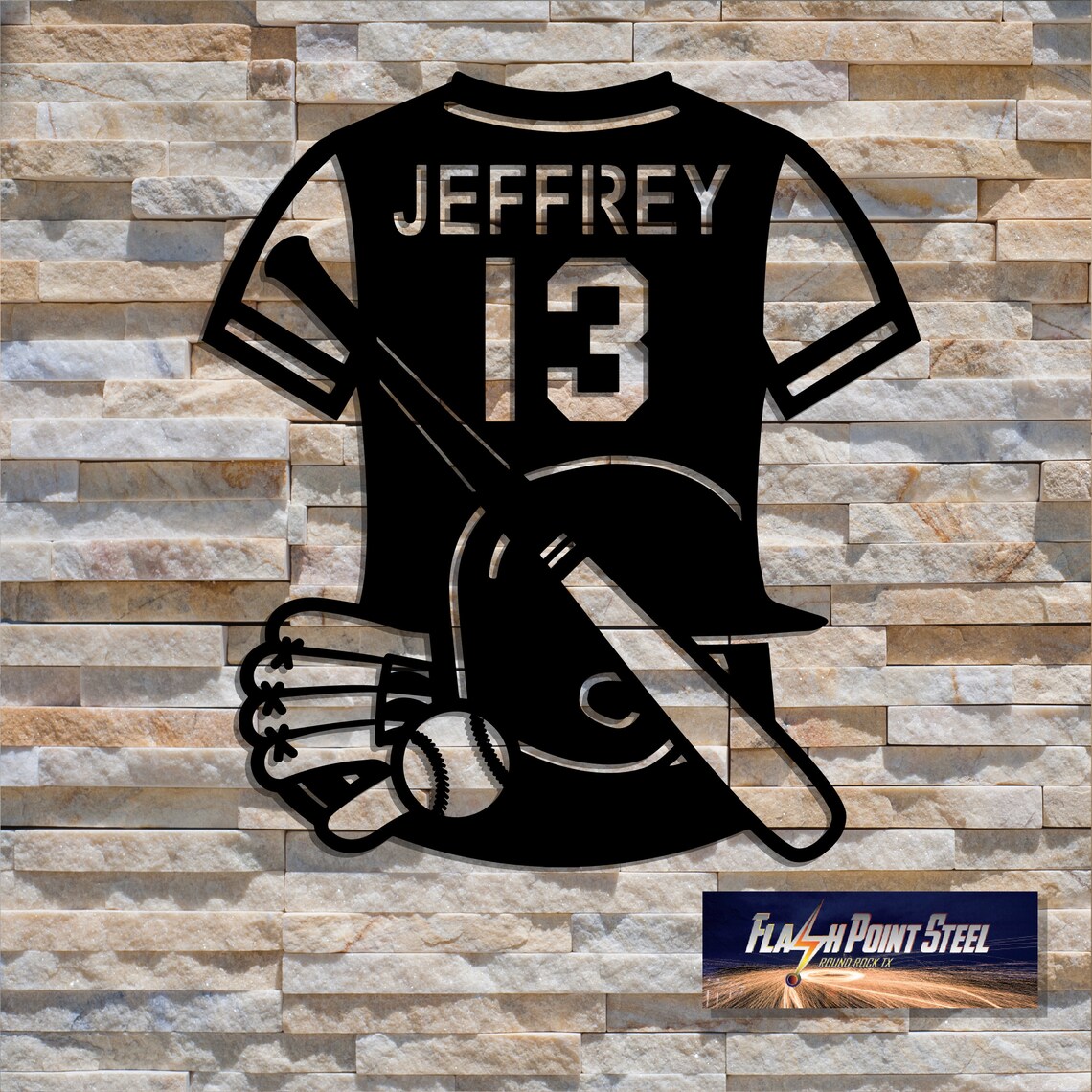 Custom Baseball Sign Number Metal Wall Art Personalized | Etsy