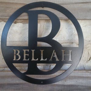 Monogram Sign, Family Monogram, Personalized Sign, Name, Wall Art, Entryway Sign, Hanging ...