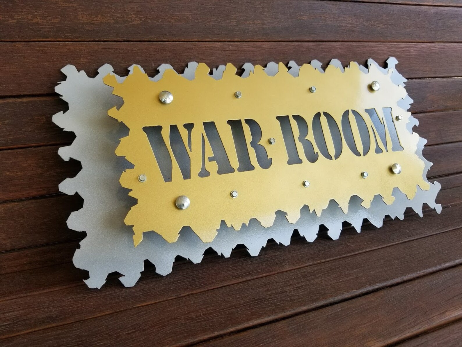 War Room Sign Plasma Cut 2 Layer Steel Sign CNC steel Art | Etsy