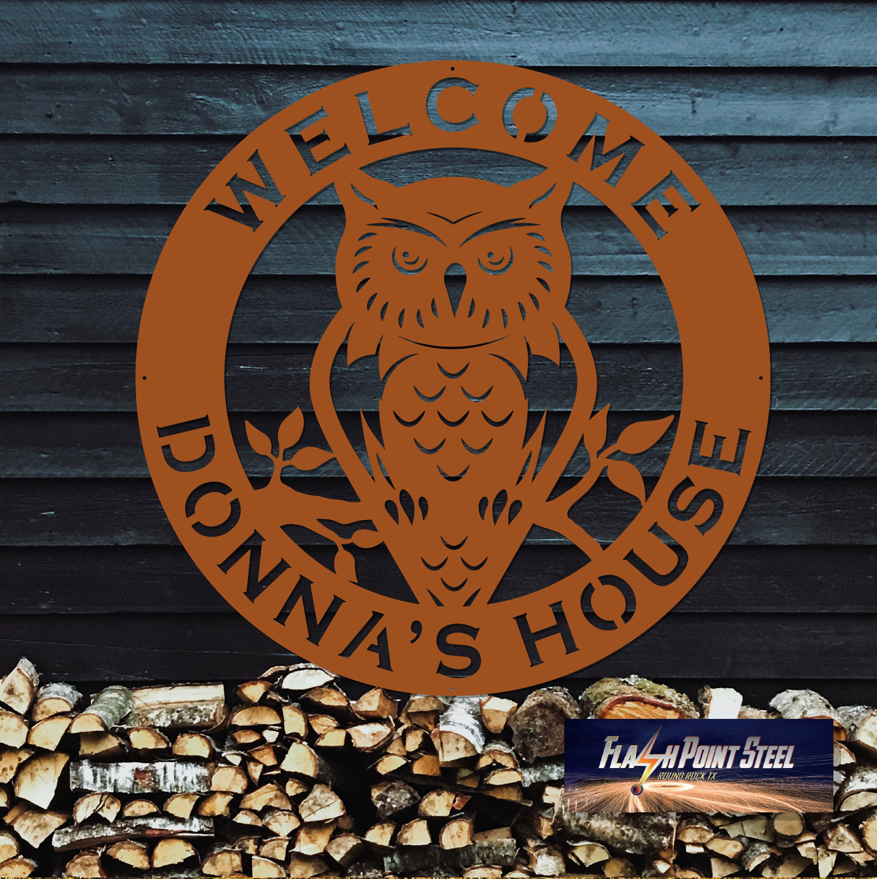 Owl Sign Welcome Sign Family Sign Entrance Sign Wall - Etsy