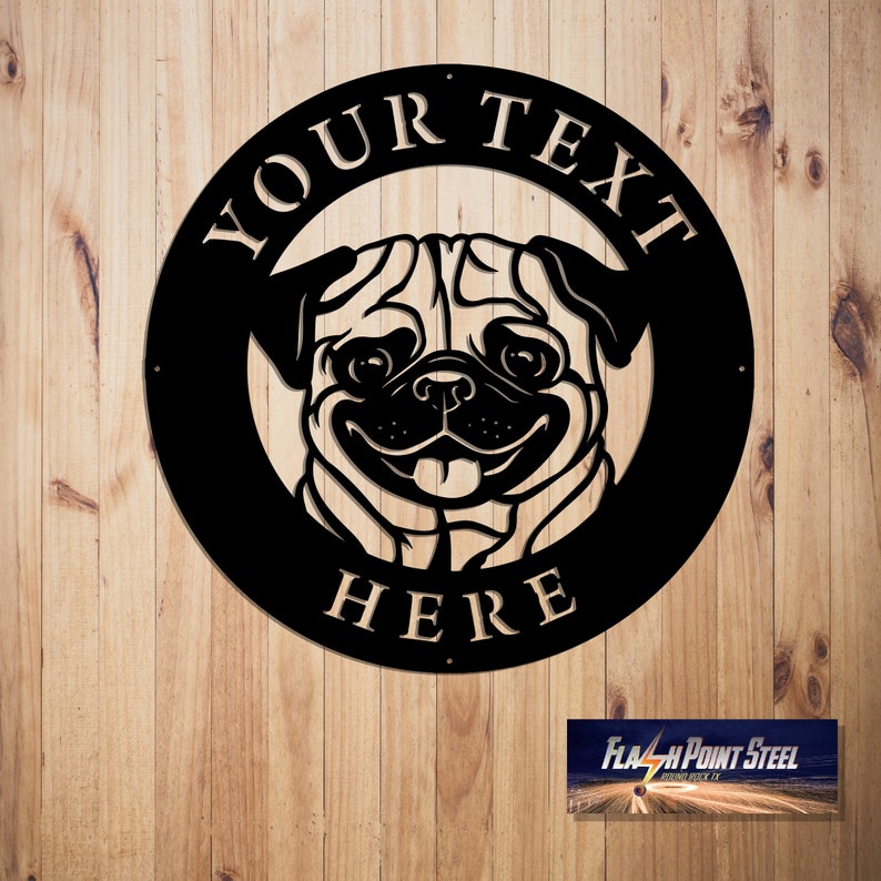 Pug Dog Sign Dog House Family Dog Entrance Sign Wall - Etsy