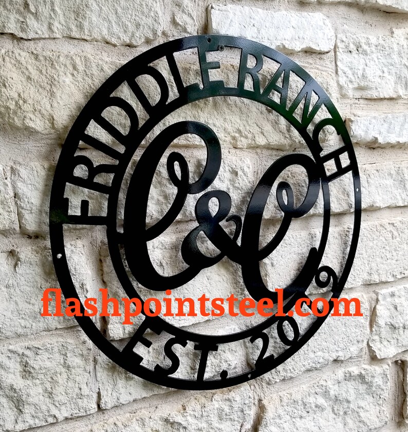 Monogram Sign Letter Family Sign Personalized Established | Etsy