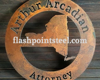 Personalized Burlap Look Iowa Home is Wherever I'm With You Metal Room ...