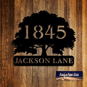 Tree Home Address Number, Address Sign, Custom Address Number, Indoor ...