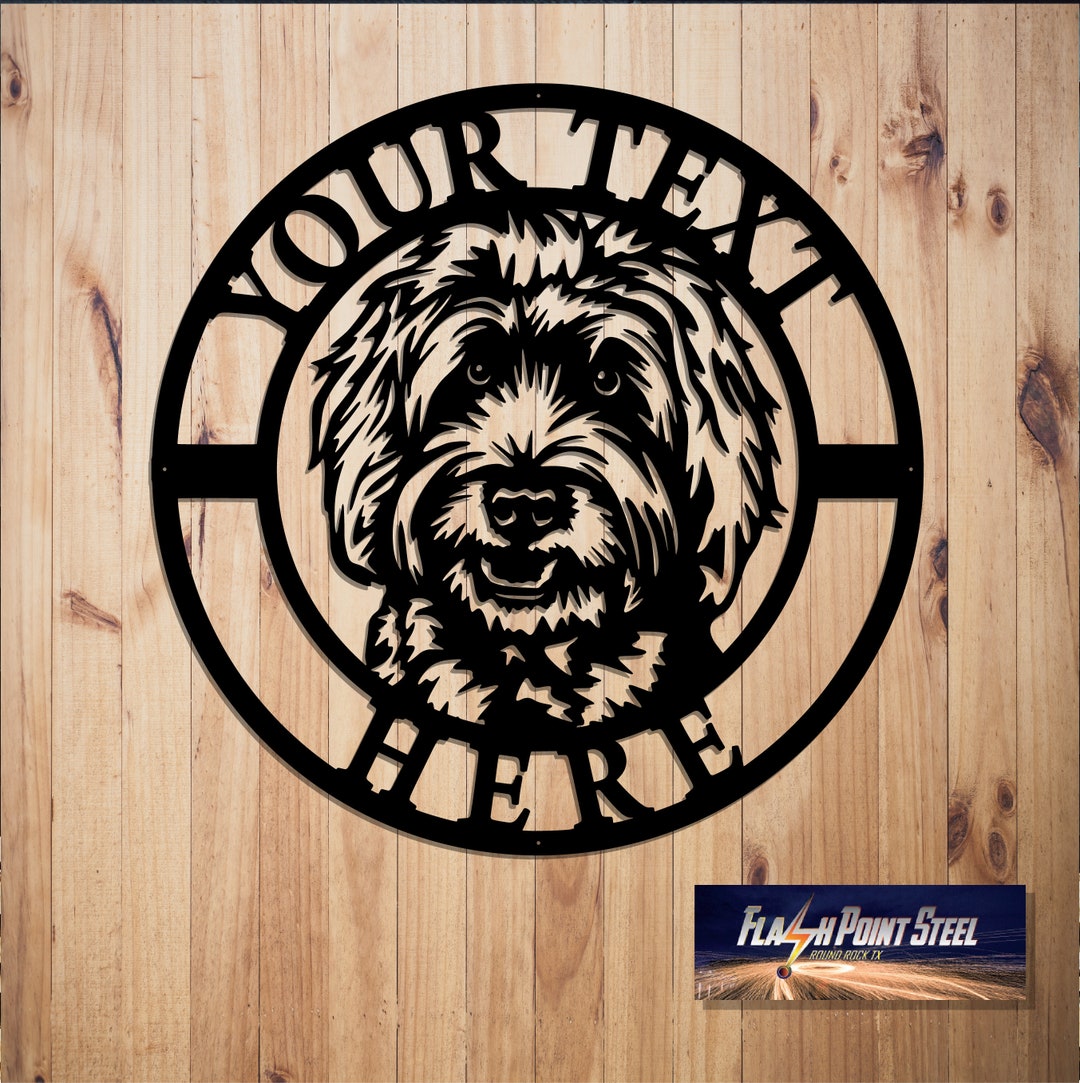 Labradoodle Dog Sign, Welcome Sign Dog, Entrance Sign, Wall Decor ...