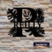 Palm Leaf Monogram Sign Family Sign Personalized - Etsy