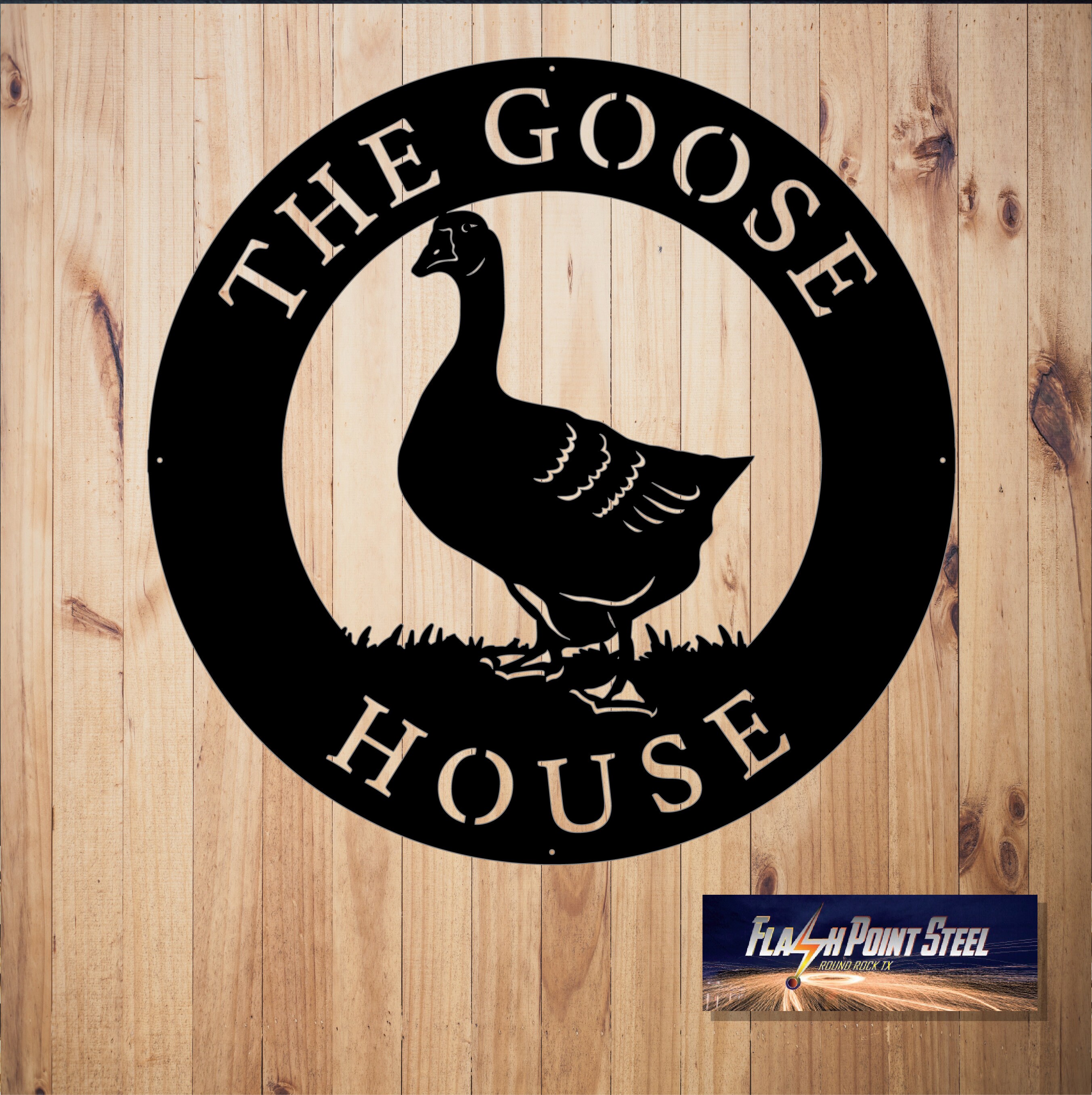 Goose Sign Custom Name Steel Art Entrance Sign Name Sign | Etsy